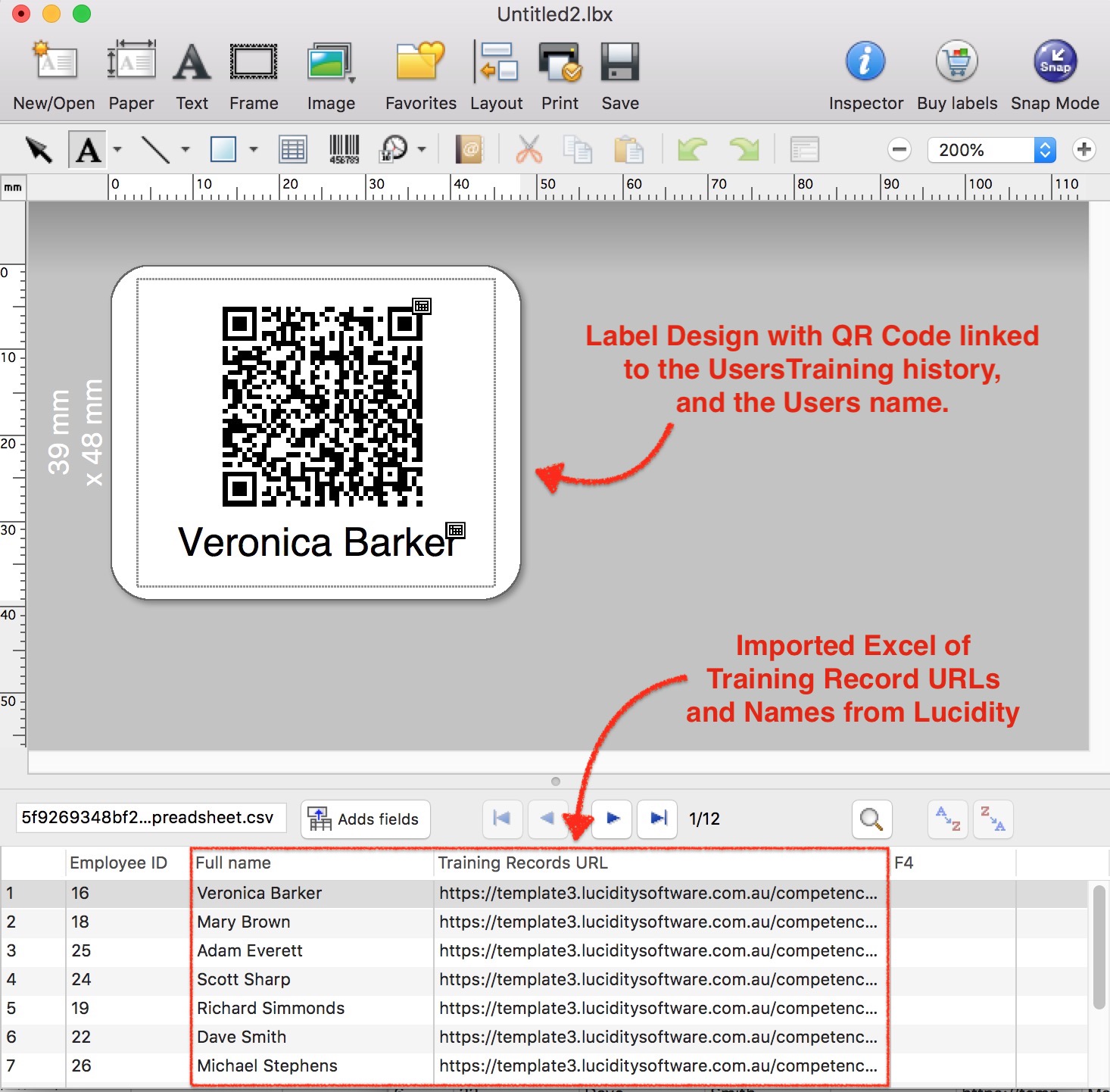 Generating specific QR codes – Lucidity