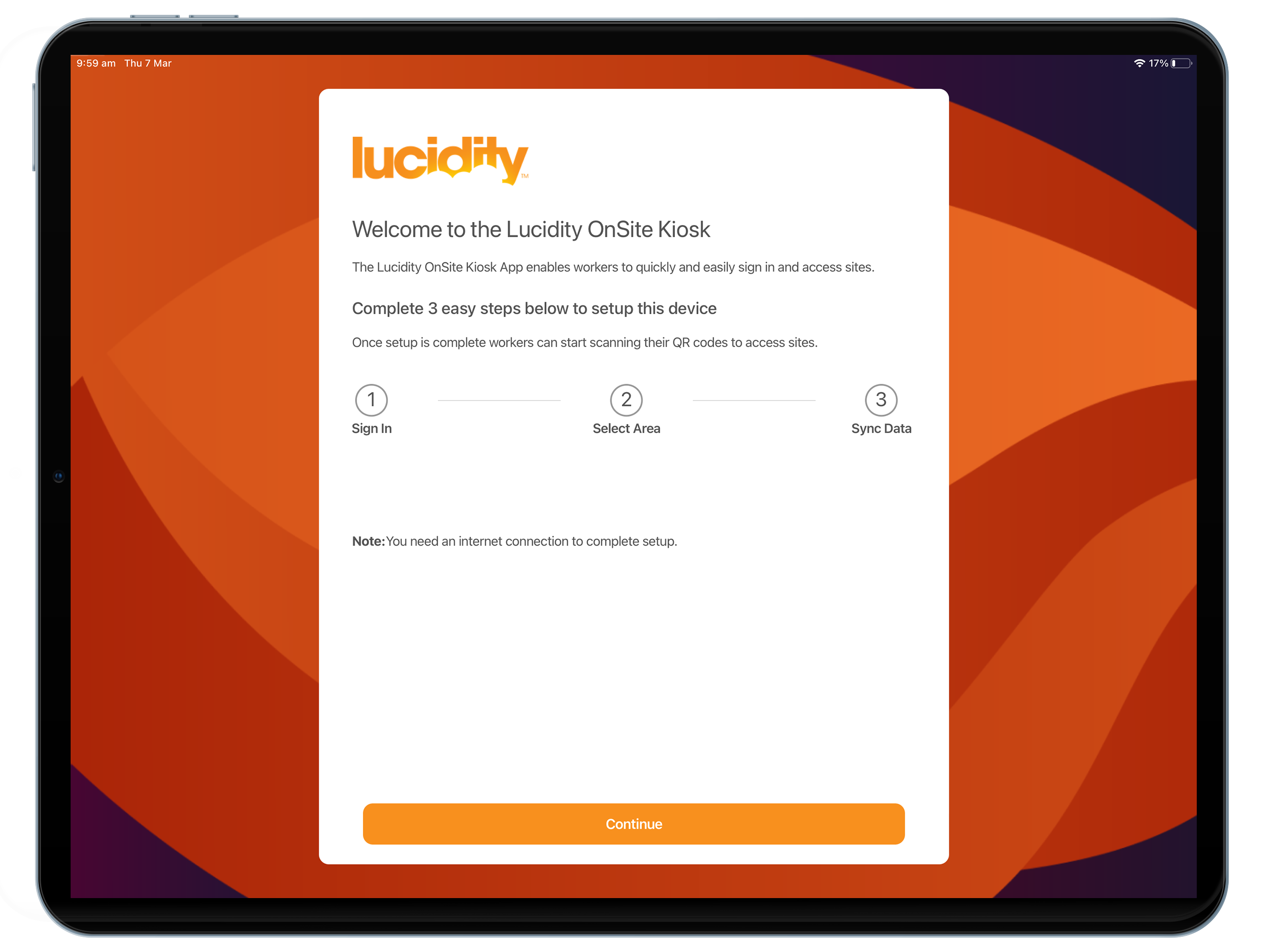 Setting up the Lucidity OnSite Kiosk App – Lucidity